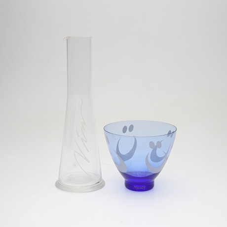 MARGARETA HENNIX. Skål och karaff, 2 delar, glas, Reijmyre. Glas ...