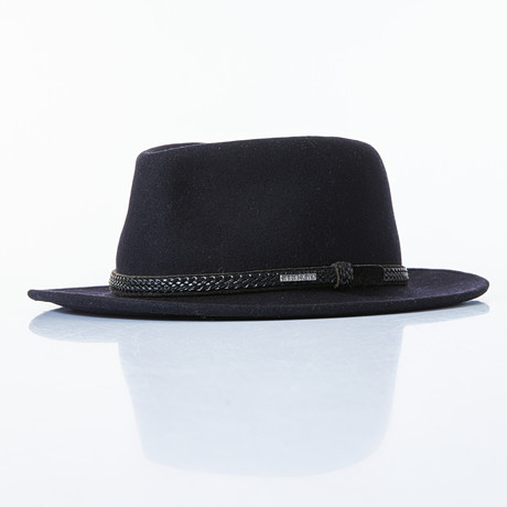 STETSON, hatt "Broadway" av svart ullfilt. Vintagekläder & Accessoarer ...