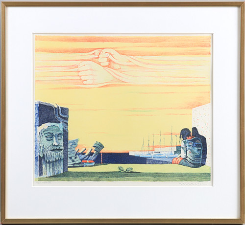 AXEL OLSON. Komposition, färglitografi. Konst - Grafik - Auctionet