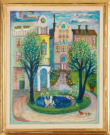 ELIS RYBERG (1919-1985): "Centralbadet Trädgården", signed Elis Ryberg ...