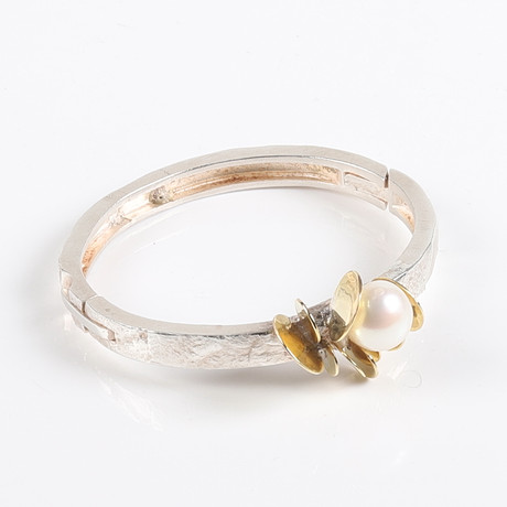 ARMRING, Sterling silver, 18K guld, Pärla. Smycken & Ädelstenar ...