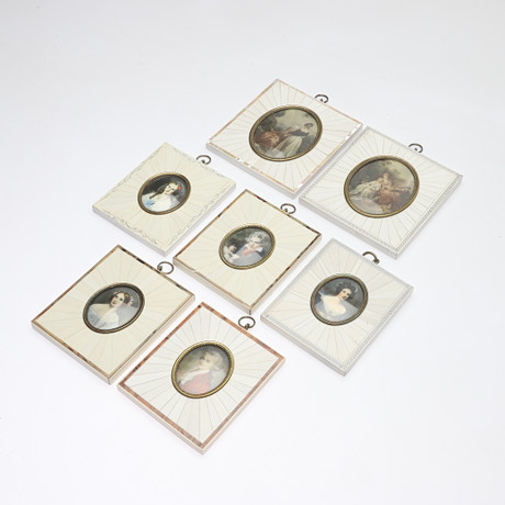 MINIATURE PORTRAITS, 7 pcs., 1900s. Art - Other - Auctionet