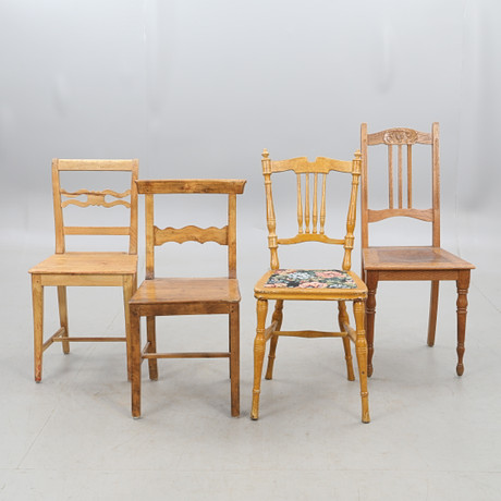 STOLAR fyra stycken olika modeller. Möbler - Fåtöljer & Stolar - Auctionet