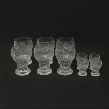 TIMO SARPANEVA. SEX ÖLGLAS, SAMT FYRA SNAPSGLAS, "KEKKERIT, IITALA ...