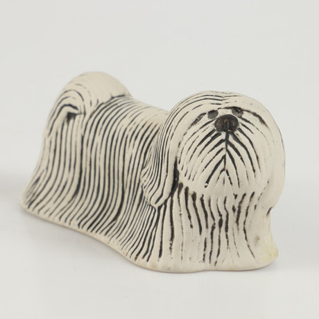 LISA LARSON. Figurin, ”Skyterrier” ur serien ”Lillkennel”, stengods ...