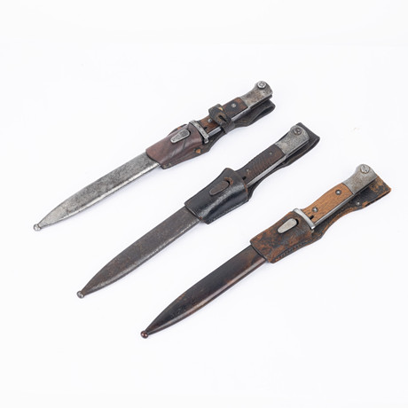 BAJONETTER, 3 st, för Mausergevär, Tyskland. Vapen & Militaria ...