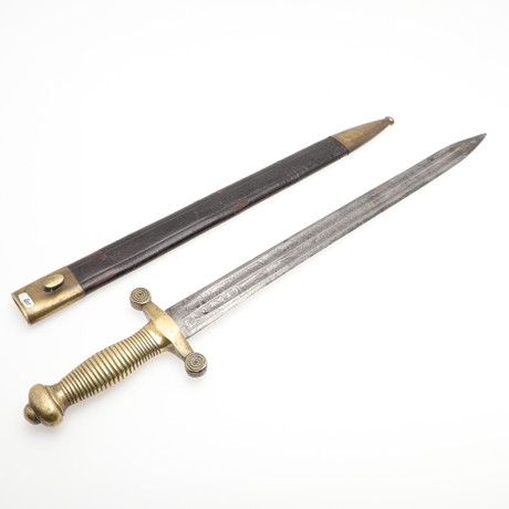 A 19th CENTURY FRENCH SHORT SWORD AND SCABBARD. Weapons & Militaria ...