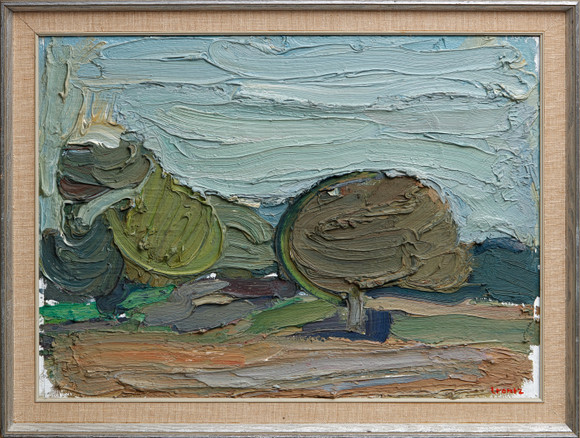 BENGT CRANTZ. Composition with trees, oil on Board, signed. Art ...