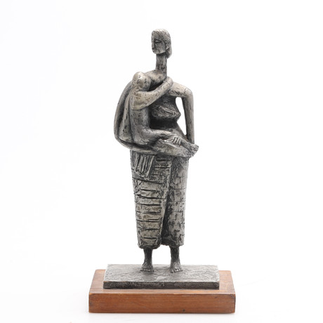 TISSA RANASINGHE (1925-2019). Sculpture in metal patinated synthetic ...