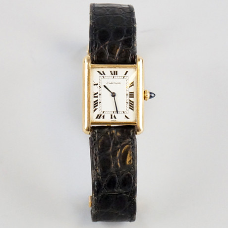 CARTIER, armbandsur, 18K guld, Tank Louis 'Paris Dial', manuell, 1980 ...