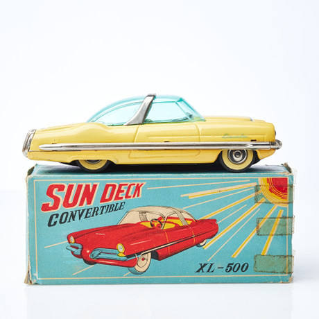 Leksaksbil, "XL-500 Sundeck", YONEZAWA Lincoln. gul/grön, Japan ...