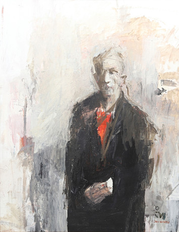 JAN WIBERG. "Svart jacka", olja på duk, signerad. Konst - Måleri ...