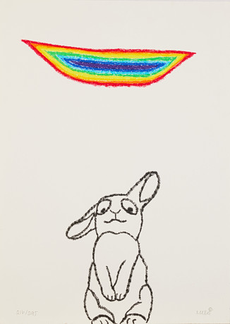 MARIANNE LINDBERG DE GEER. "Rabbit tales" litografi, signerad, 216/295 ...