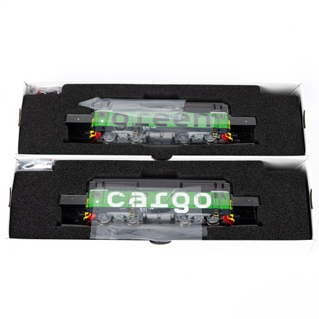 ROCO 79457 2 pcs SJ Green Cargo Rc4 electric locomotive, for multiple ...