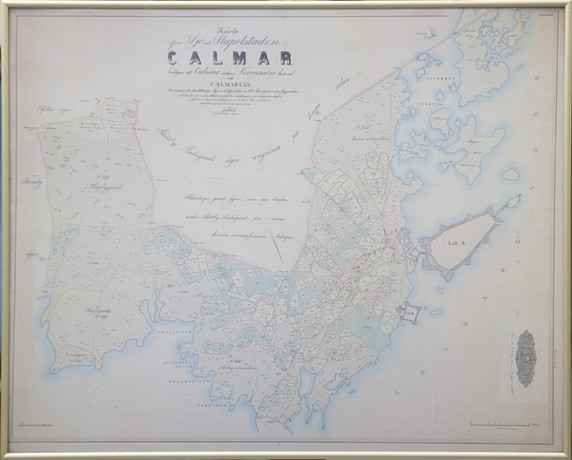 MAP, reproduction print of antique Kalmar map. Books, Maps ...