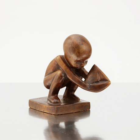 LISA LARSON. Sculpture, “The Great Sailor”, brown patinated bronze. Art ...