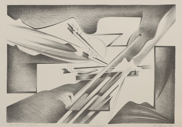 BO NILSSON JOHNÉR. Lithograph, “Exalterad”, signed 1985, Numbered Lito ...