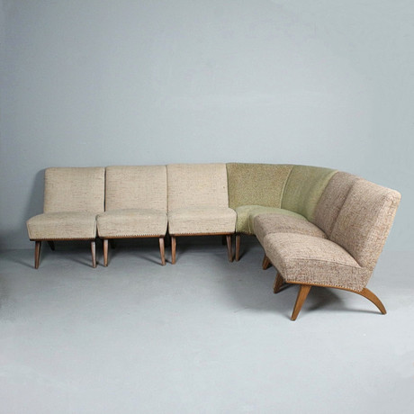 Modular corner bench/seating group, 1950s. Furniture - Armchairs ...