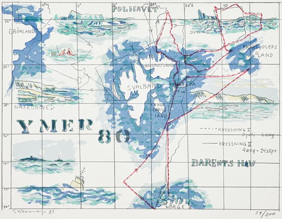 MAPP, "YMER 80", litografier av Gösta Werner, Gunnar Brusewitz och ...