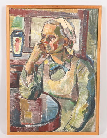 ARVID NILSSON. Oil on canvas, figure scene, signed. Art - Paintings ...