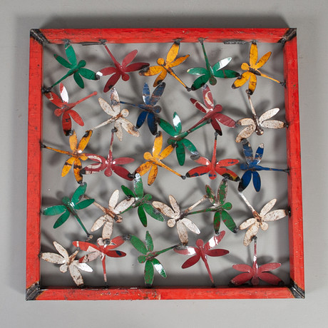 AARON JACKSON. SKULPTUR, fjärilar, plåt. Konst - Skulptur - Auctionet