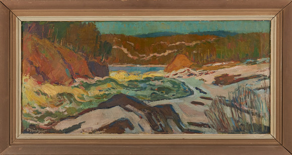 CARL MAGNUS LINDQVIST (1884-1977). Landscape, oil on canvas, signed CM ...