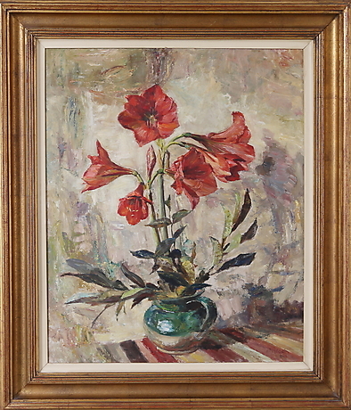 JOHAN BLADH. Amaryllis, oil on canvas, signed and dated -44. Art ...