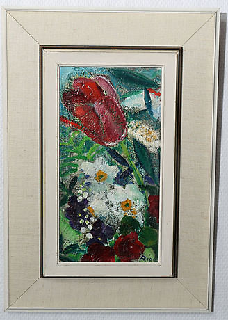 HANS RIPA. Oil on canvas, Flower still life, signed Ripa. Art ...