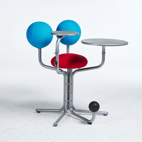 PETER OPSVIK. WORK CHAIR, “Globe Tree”, Globe Concept, lacquered frame ...