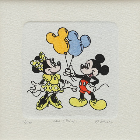 DISNEY, Mickey Mouse, lithograph, Sowa + Reiser, numbered and signed ...