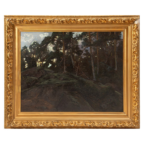 ESTHER KJERNER. Olja på duk, signerad och daterad 1907. Konst - Måleri ...