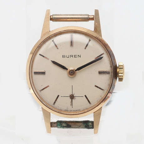 WRISTWATCH, 18K gold, Buren, manual. Clocks & Watches - Wristwatches ...