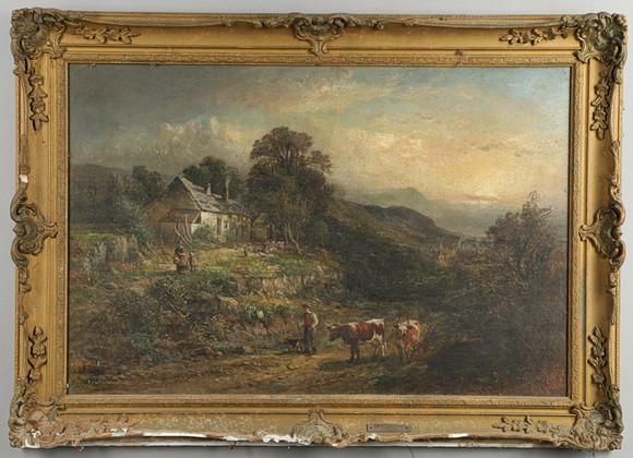 WILLIAM ELLIS (FL.C.1880-1910). COTTAGES IN COLWYN BAY, NORTH WALES ...