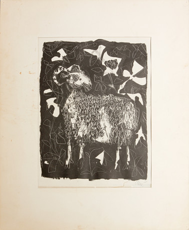 ANTONI CLAVÉ. Komposition med får, litografi, signerad. Konst - Grafik ...