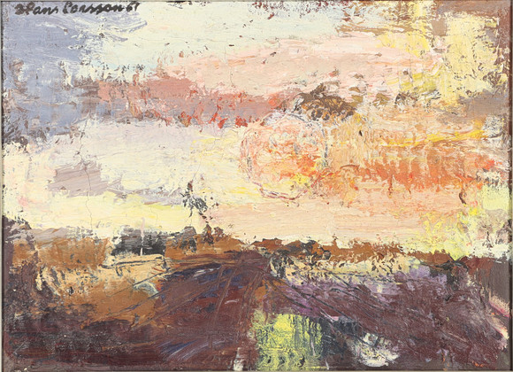 HANS LARSSON. 1910-1973. Olja på duk, signerad. Konst - Måleri - Auctionet