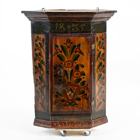 CORNER CABINET, Allmoge, dated 1835. Swedish Folk Art - Furniture ...