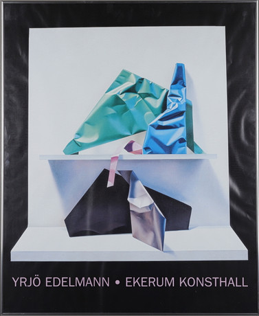 YRJÖ EDELMANN. Exhibition poster, offset print, Ekerum Konsthall. Art ...