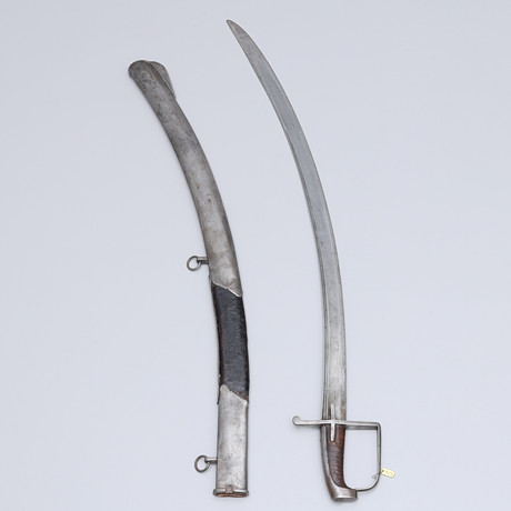 SABEL, med balja, för manskap, M/1759-91, baljan signerad W, Wedevåg ...