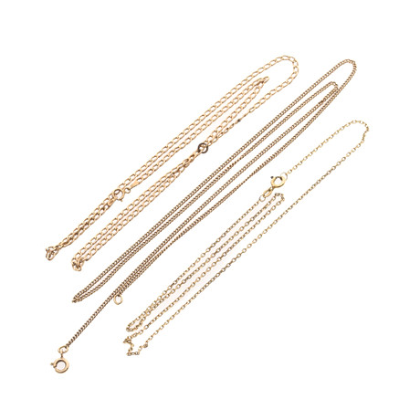 TWO CONTEMPORARY 375 MARK NECK-CHAINS. Jewellery & Gemstones - Necklace ...