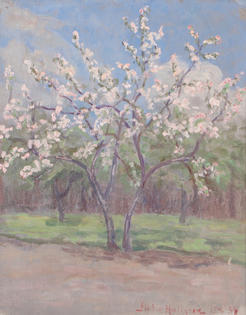 JULIE HULLGREN. Cherry tree, oil on panel, signed. Art - Paintings ...