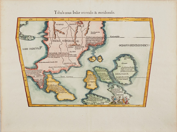 PTOLEMY - FRIES'S MAP OF SOUTH EAST ASIA (INDIA, JAVA), 1541. Books, Maps & Manuscripts - Maps ...