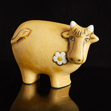 LISA LARSON, figurine, cow, Gustavsberg, stoneware, marked LISA L ...