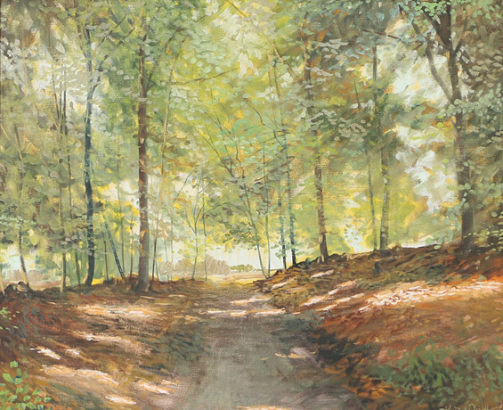 KARL WOLFF. Skogsväg, olja på duk, signerad K.A. Wolff. Konst - Måleri ...