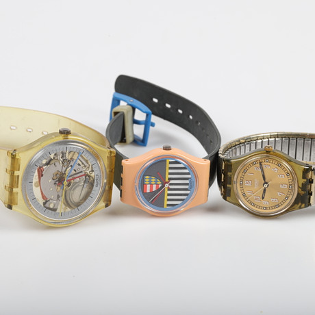 ARMBANDSUR, 3 stycken, Swatch, plast. Klockor & Ur - Armbandsur - Auctionet