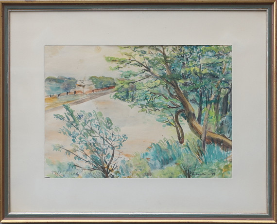 GUSTAV SUNDIN (1888-1964). Tillskriven. Akvarell, signerad G sundin och ...