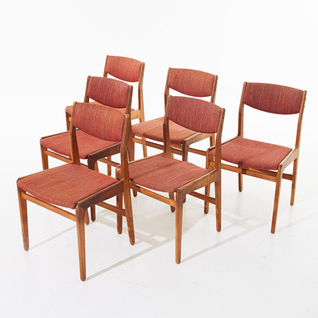 KNUD ANDERSEN. Stolar, 6 st, JCA Jensen Indh., Aarhus, Danmark. Möbler ...