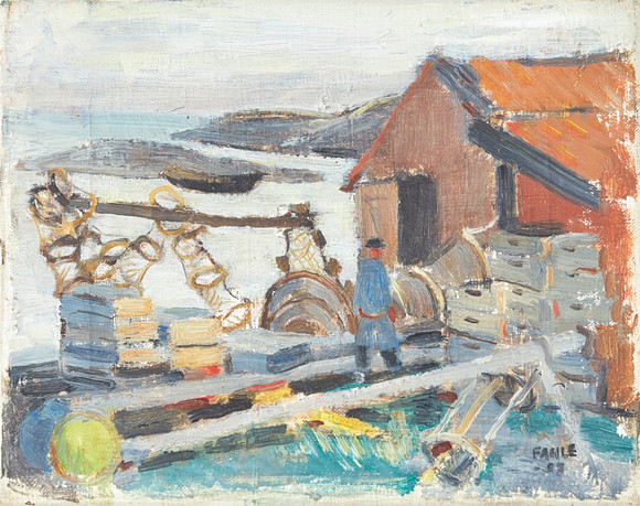 GUSTAF ADOLF FAHLE, Kallskär, oil on canvas, signed and dated -57. Art ...