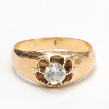 RING, 18 karat, guld,vikt 1,9 gram. Smycken & Ädelstenar - Ringar ...