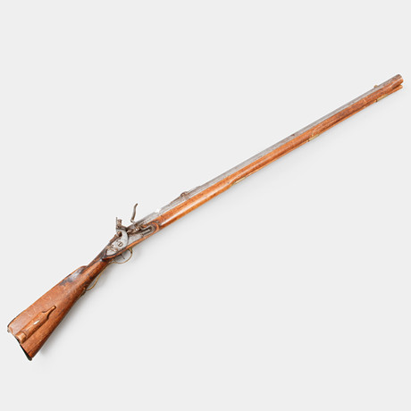 A 19th century flintlock rifle. Weapons & Militaria - Guns & Rifles ...