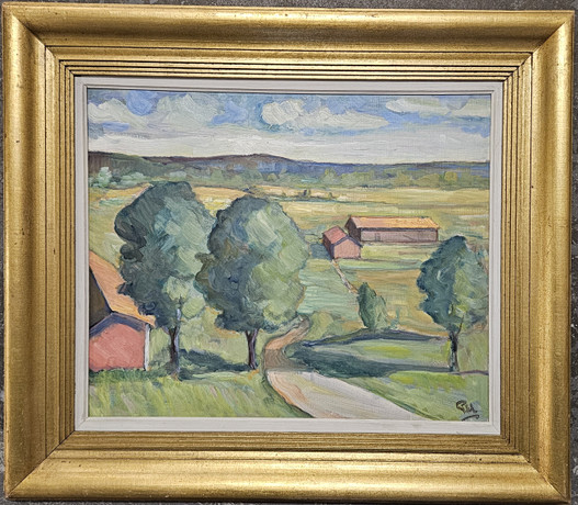 PAUL PIHL. Landscape. Oil on panel. Signed. Art - Paintings - Auctionet